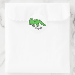 Alligator Stick Figure Stickers Sticker | Zazzle