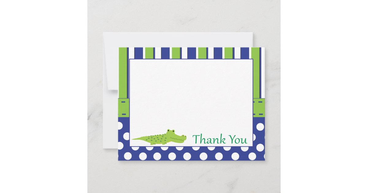 Alligator Thank You Card | Zazzle