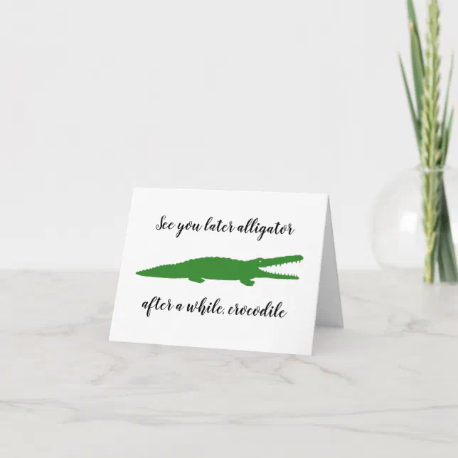 alligator thank you card | Zazzle