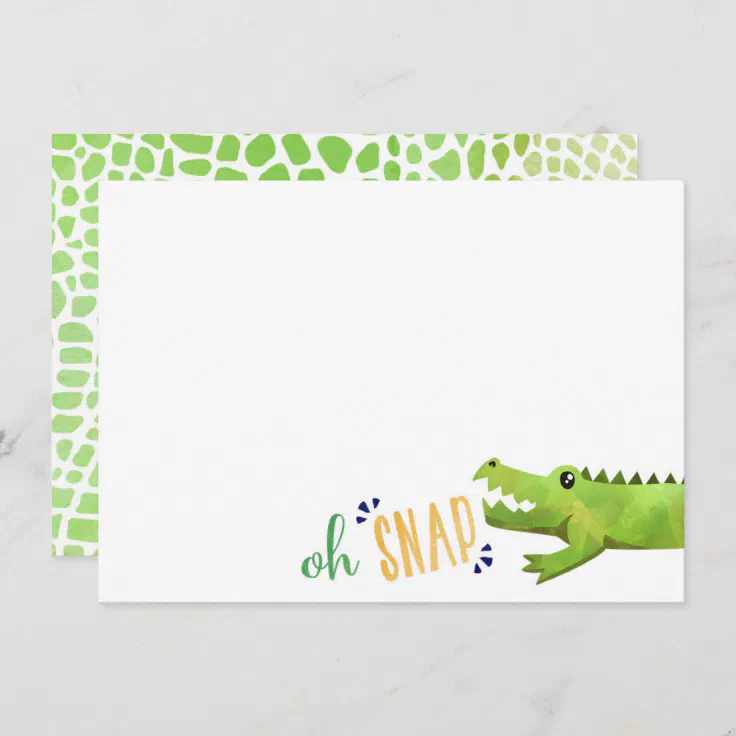 Alligator Thank You Note Cards | Zazzle