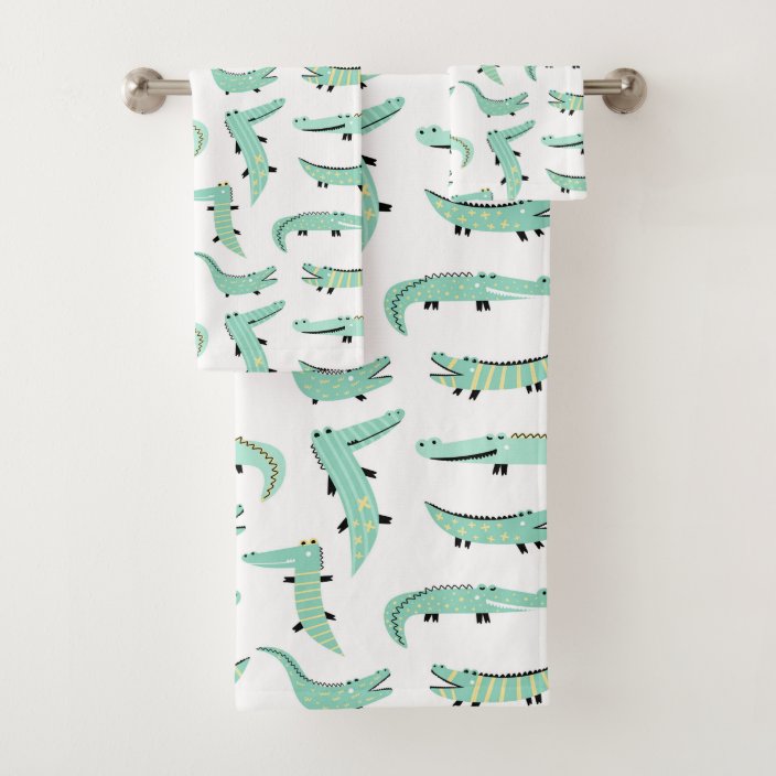 Alligators All Around Bath Towel Set | Zazzle.com