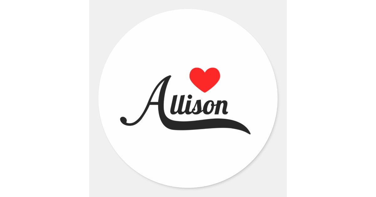 Allison Classic Round Sticker | Zazzle