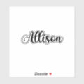 Allison Name - Handwritten Calligraphy Sticker | Zazzle