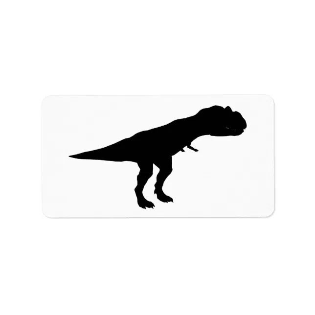 Allosaurus Silhouette Label | Zazzle