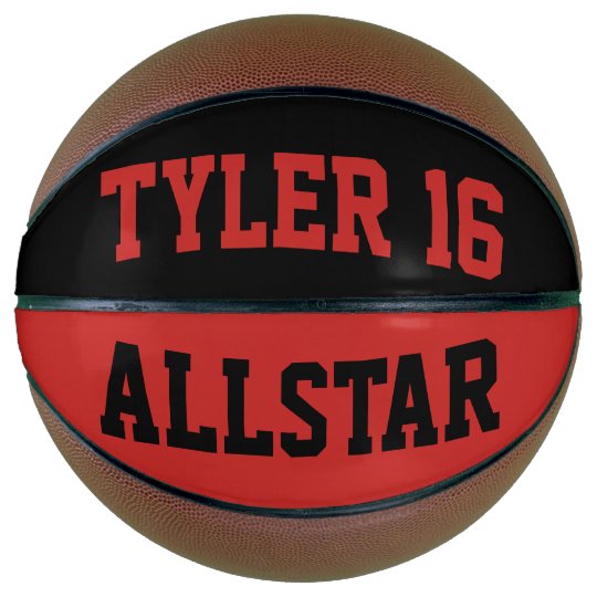 Allstar Red and Black Basketball | Zazzle.com