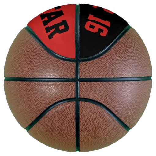 Allstar Red and Black Basketball | Zazzle