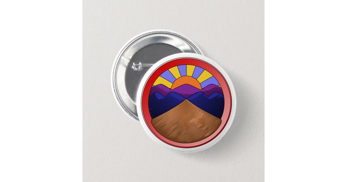 Alluvial Fan- Geology Logo Button | Zazzle
