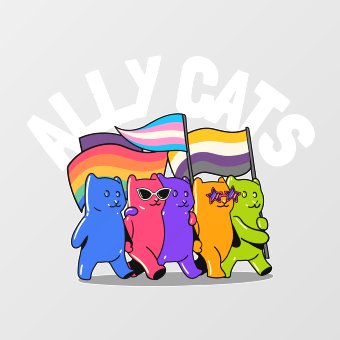 Ally Cats LGBT Equality Support Wall Decal | Zazzle