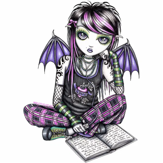 Ally Cute Emo Fairy Art Photo Sculpture | Zazzle