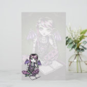 "Ally" Emo School Girl Fairy Art Stationery | Zazzle