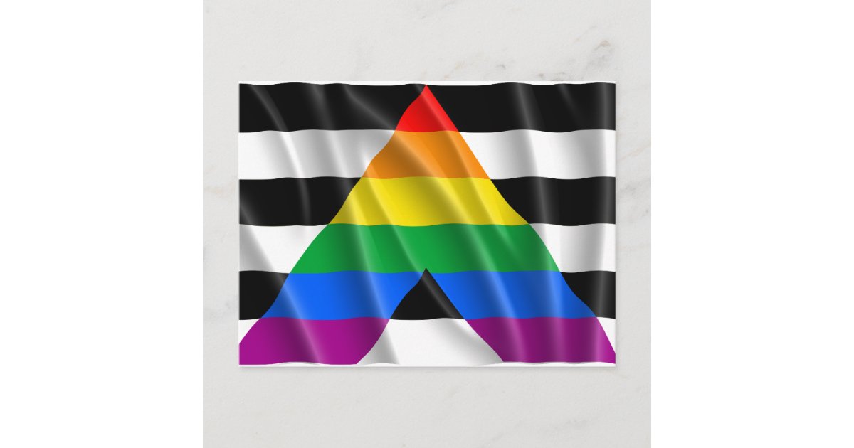 ALLY FLAG FLYING -.png Postcard | Zazzle