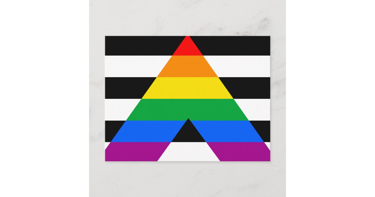 ALLY FLAG ORIGINAL -.png Postcard | Zazzle