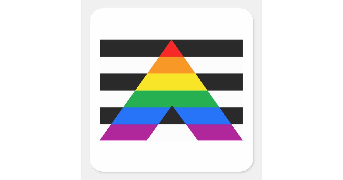 ALLY FLAG ORIGINAL SQUARE STICKER | Zazzle