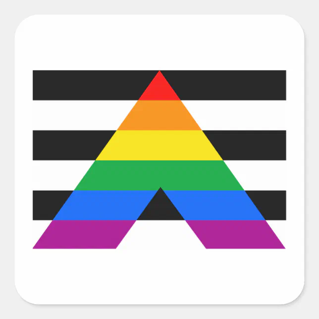 ALLY FLAG ORIGINAL SQUARE STICKER | Zazzle
