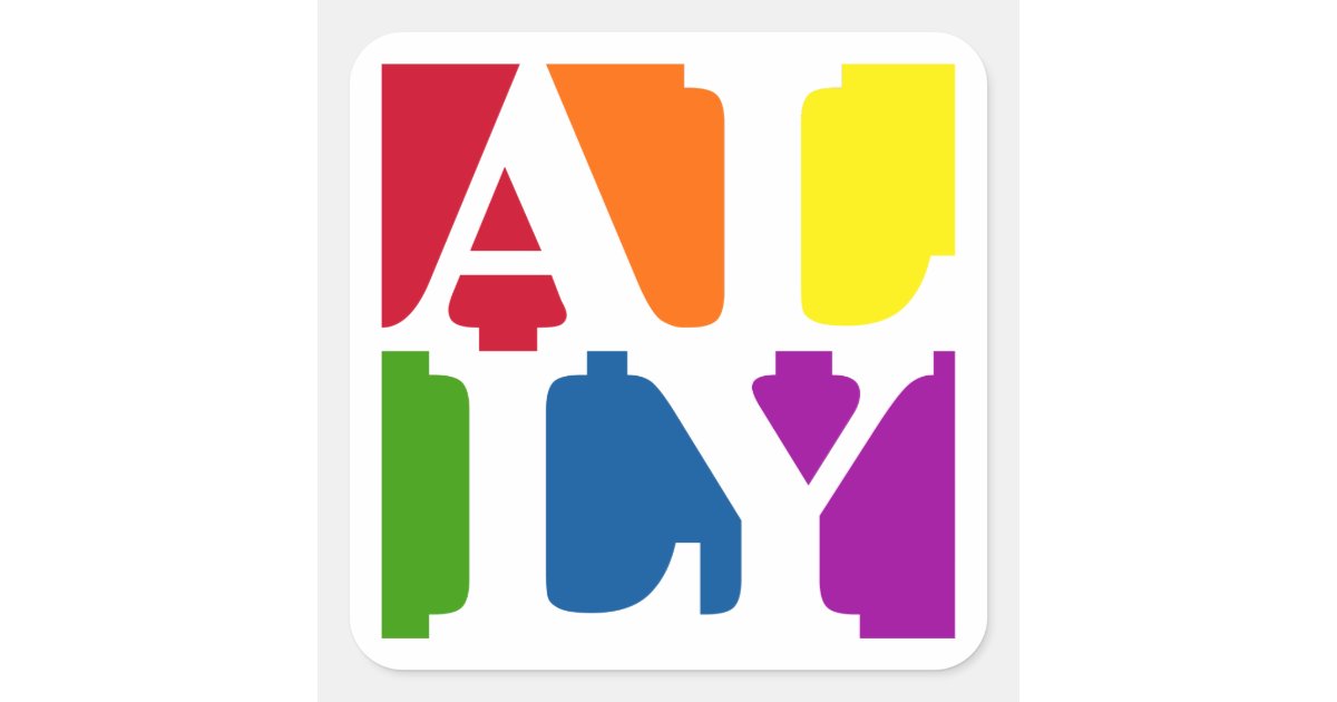 Ally Pop Square Sticker | Zazzle