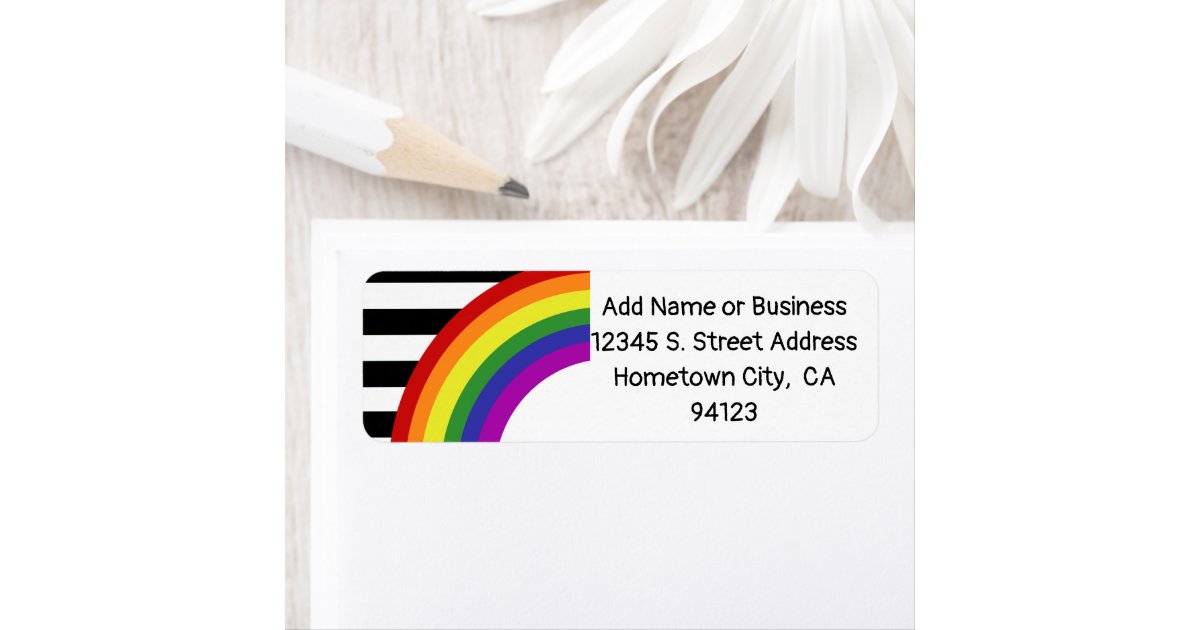 Ally Pride Flag Rainbow Label | Zazzle