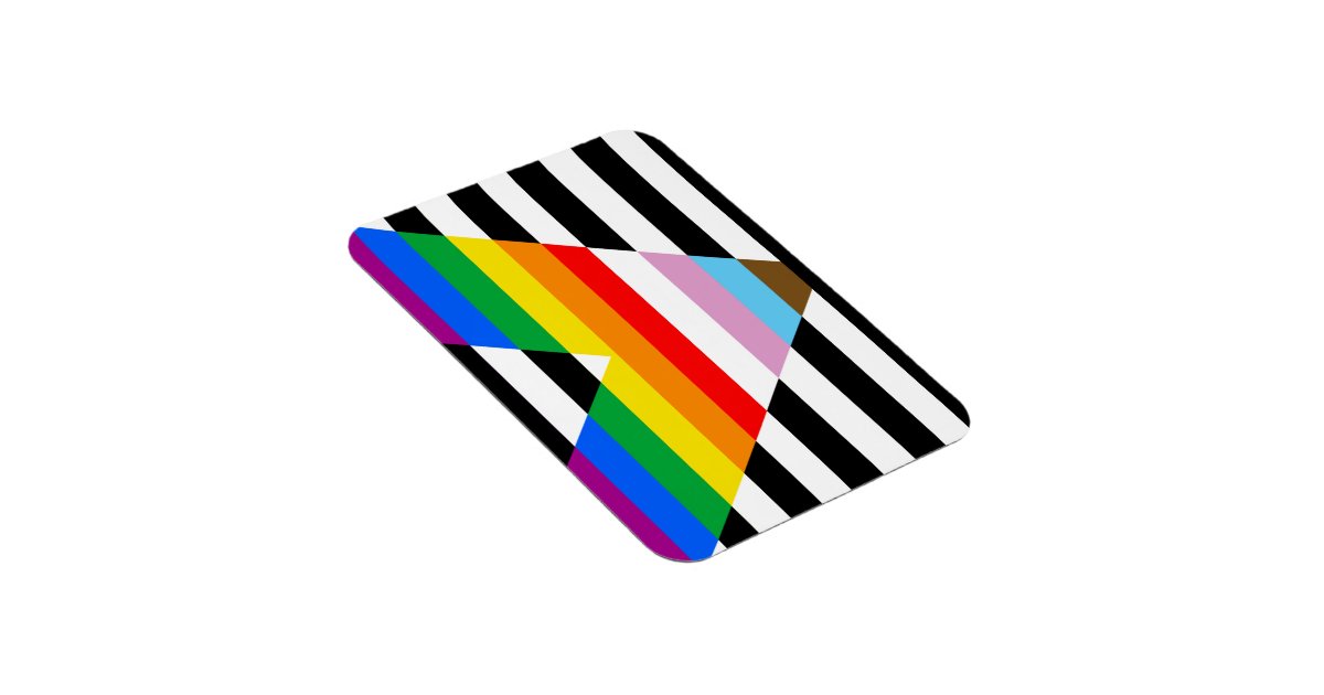 Ally Progress Pride Flag Magnet | Zazzle