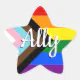 Ally | Progress Pride Flag Star Sticker | Zazzle