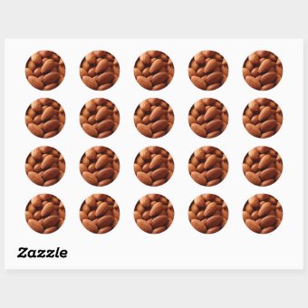 Almond Classic Round Sticker | Zazzle