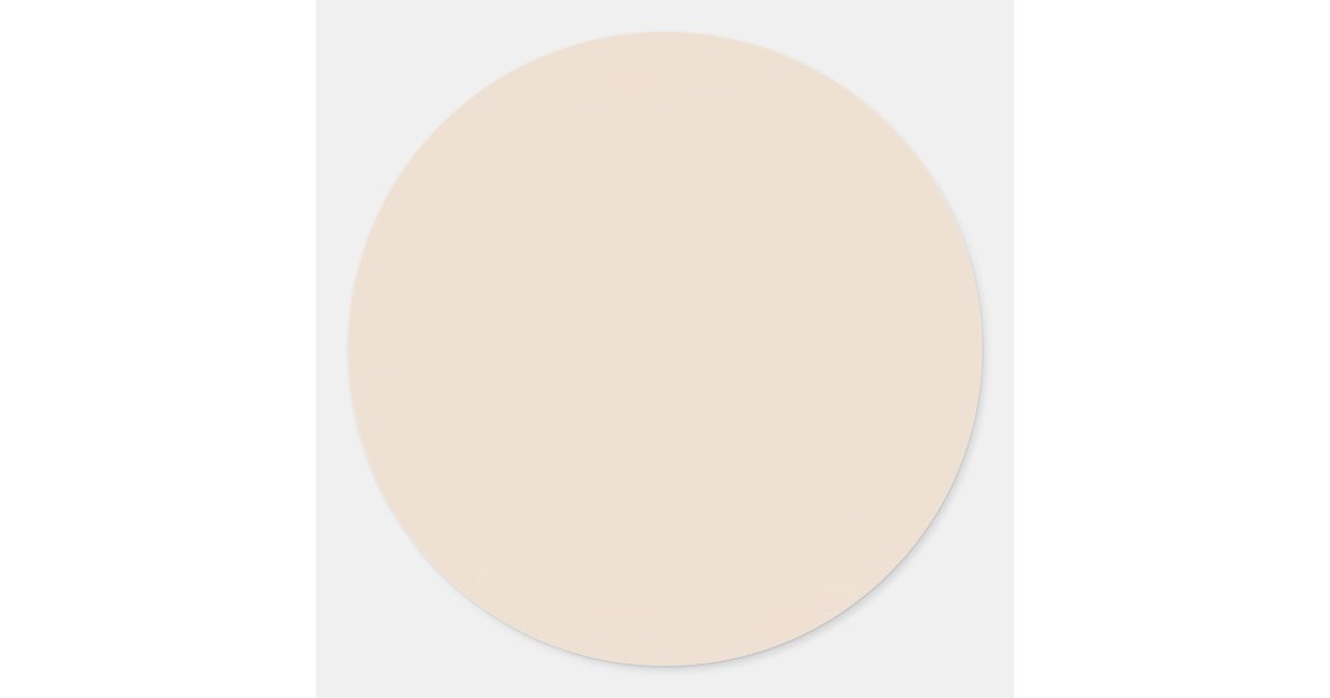 Almond solid color classic round sticker | Zazzle