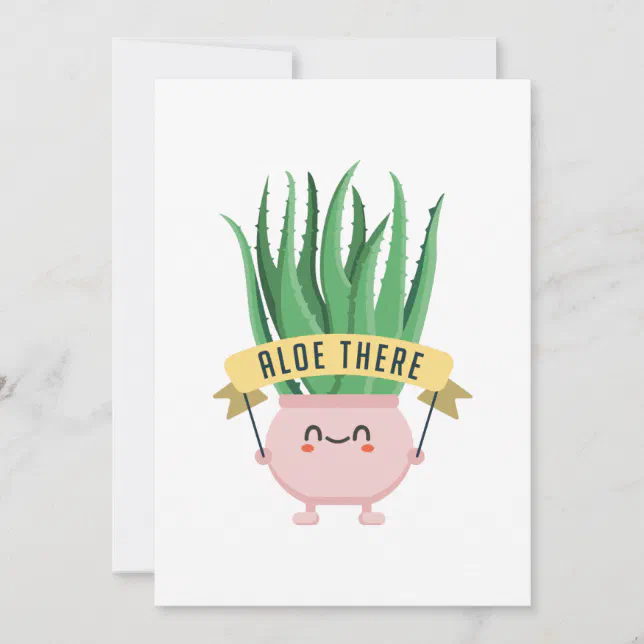 Aloe There Thank You Card | Zazzle