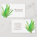 Aloe Vera Herb Watercolor Plant Business Card | Zazzle
