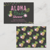 Aloha Baby Pink Tropical Girl Baby Shower Registry Enclosure Card | Zazzle