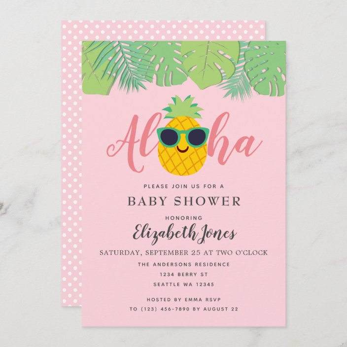 Aloha Baby Shower Invitation | Zazzle