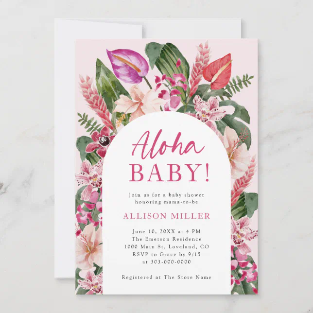 Aloha Baby Shower Invitation | Zazzle