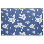 Blue Floral Hawaiian Fabric | Zazzle