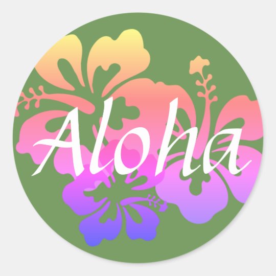 Aloha Flowers II Stickers | Zazzle.com
