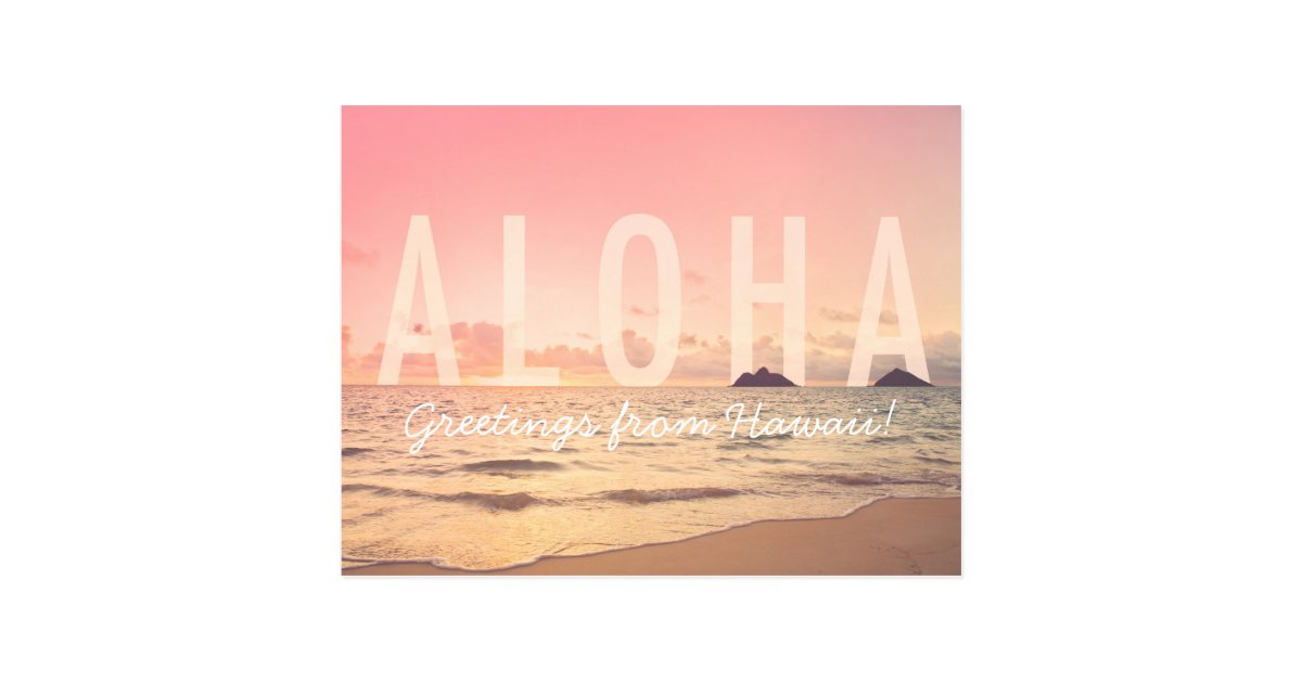 Aloha from Hawaii Postcard | Zazzle.com