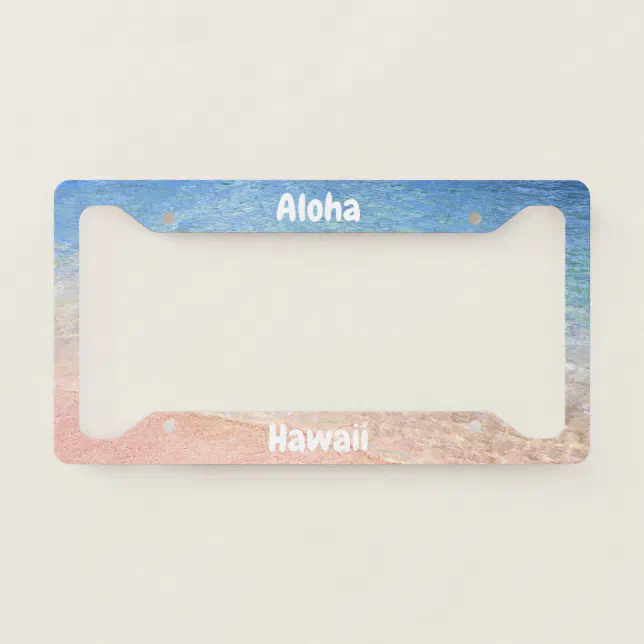 Aloha Hawaii Beach License Plate Frame | Zazzle