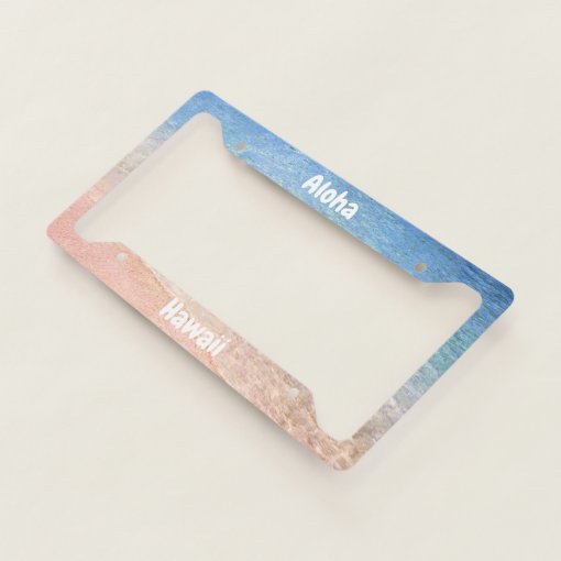 Aloha Hawaii Beach License Plate Frame | Zazzle