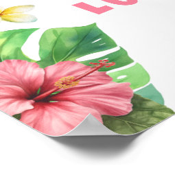 Aloha Hawaii birthday party welcome Poster | Zazzle