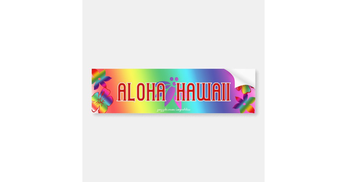 Aloha Hawaii Bumper Sticker | Zazzle