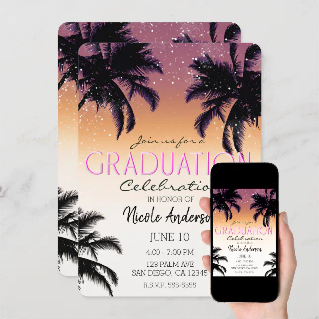 Aloha Hawaii Hawaiian Island Graduation Party Invitation | Zazzle