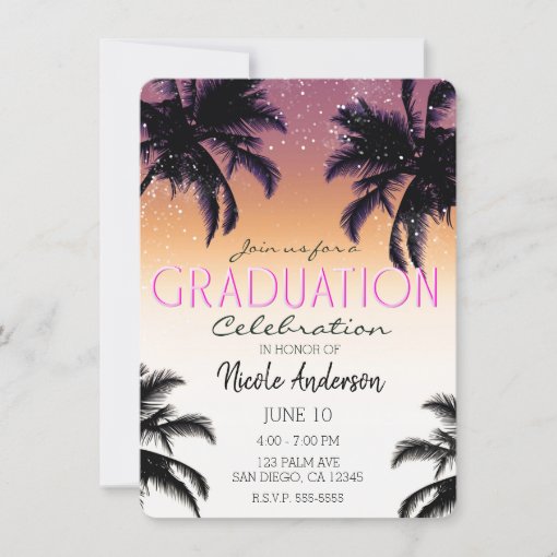 Aloha Hawaii Hawaiian Island Graduation Party Invitation | Zazzle