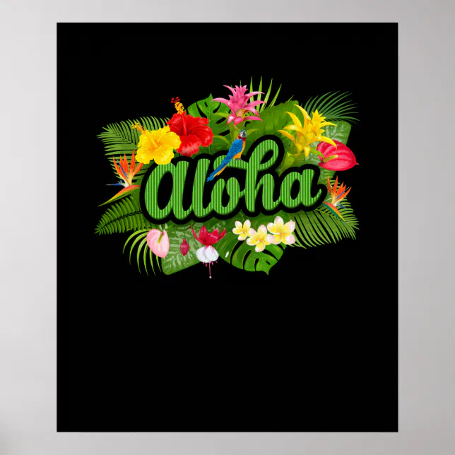 Aloha Hawaii Hawaiian Island Poster | Zazzle