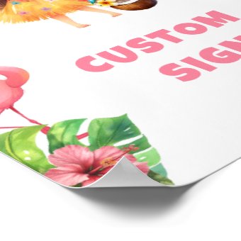 Aloha hawaii luau Birthday party Custom Poster | Zazzle