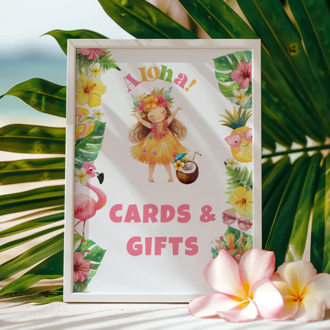 Aloha hawaii party Cards and gifts Poster | Zazzle