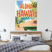 Aloha Hawaii Travel poster Canvas Print | Zazzle