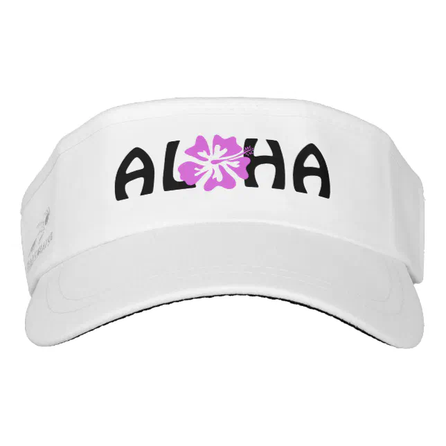 ALOHA Hawaiian Hibiscus flower sun visor cap | Zazzle