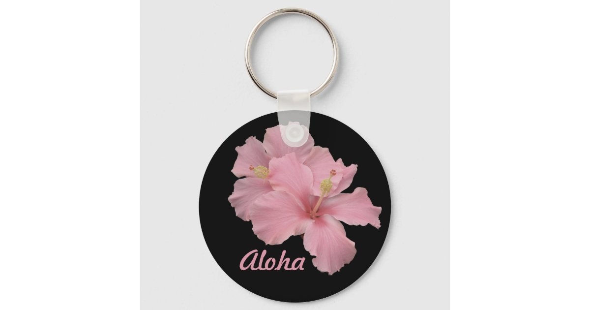 Aloha Hawaiian Hibiscus Key Chain | Zazzle