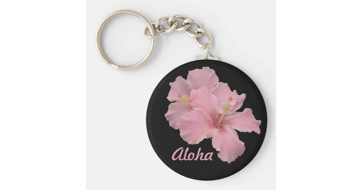 Aloha Hawaiian Hibiscus Key Chain | Zazzle