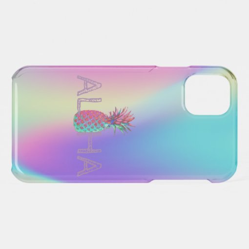 Aloha Hawaiian Pineapple Holographic Uncommon iPhone Case | Zazzle