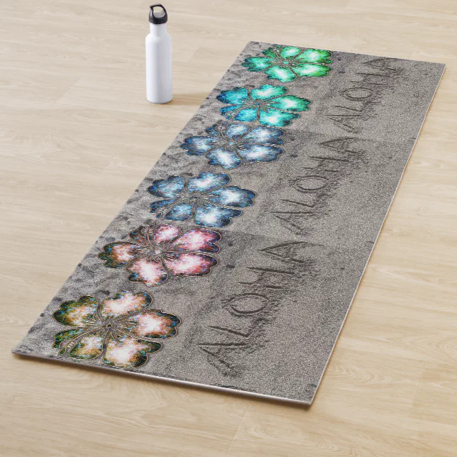 Aloha Hibiscus Beach Yoga Mat | Zazzle