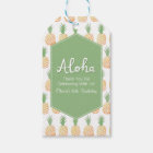 Watercolor Hawaiian Aloha Luau Wedding Guest Favor Gift Tags | Zazzle.com