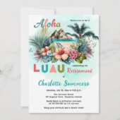 Aloha Luau Tropical Island Beach Retirement Party Invitation | Zazzle