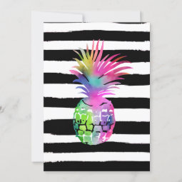 Aloha Neon Tropical Luau Pool Party Birthday Invitation | Zazzle